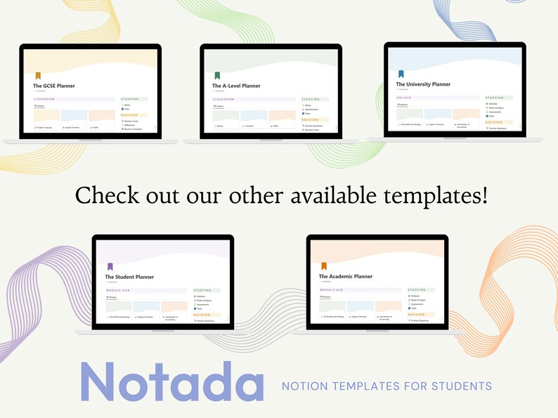 University Student Notion Template Academic Planner, Uni Organiser ...