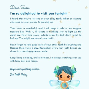 Personalized Tooth Fairy Letter: Pink or Blue Keepsake Note (PDF & JPEG ...
