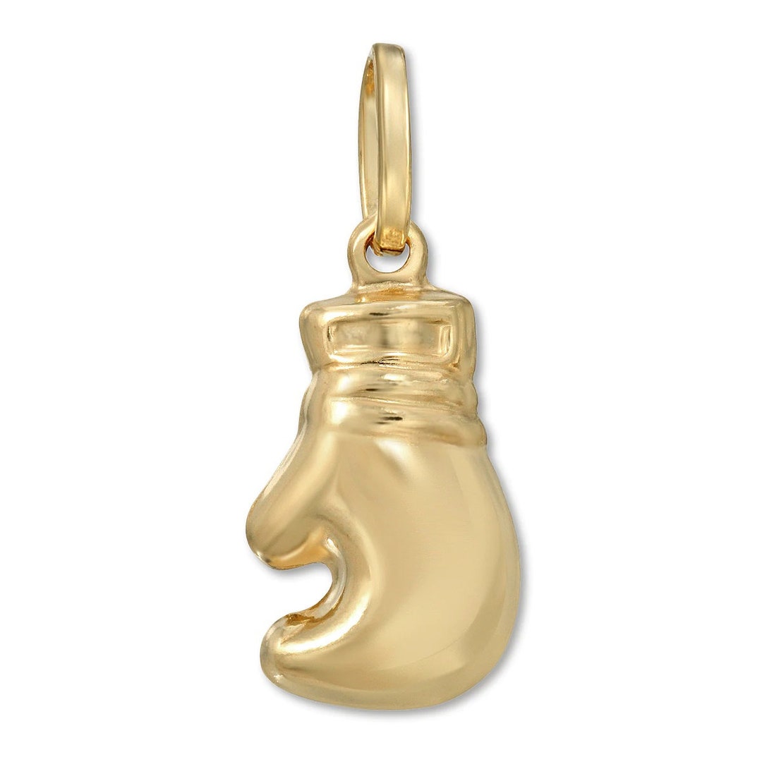 14K Yellow Gold " Boxing Glove" Charm Pendant - 12mm - Etsy