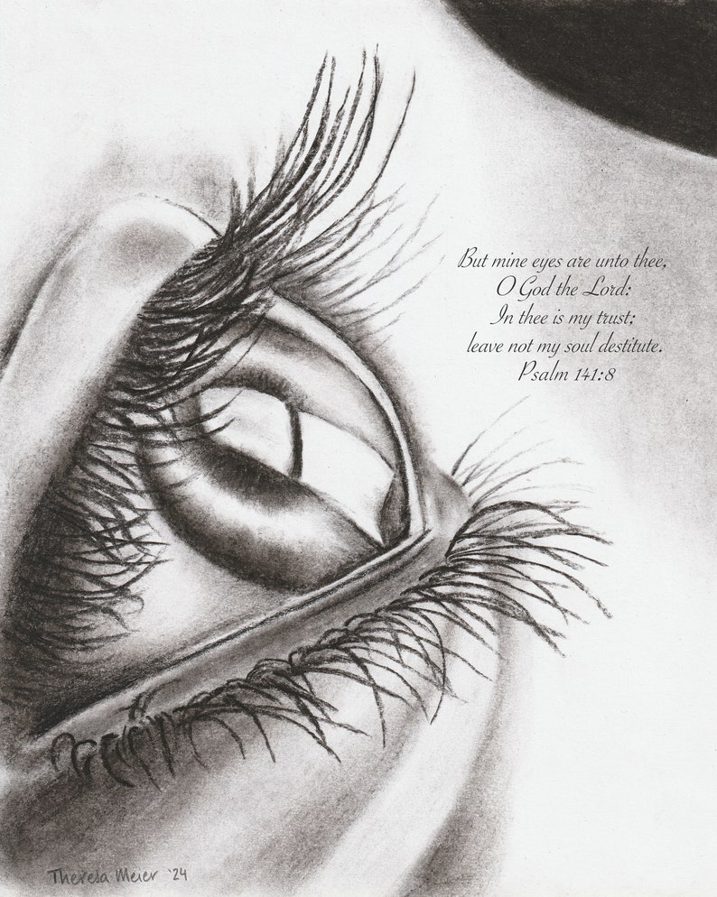 Psalm 141:8 - My Eyes Are on the Lord - Etsy