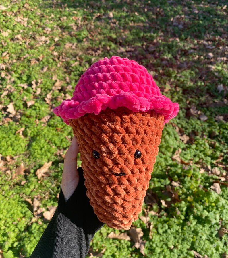 Crochet Ice Cream Plushie | Handmade Ice Cream Plushie in Many Colors ...