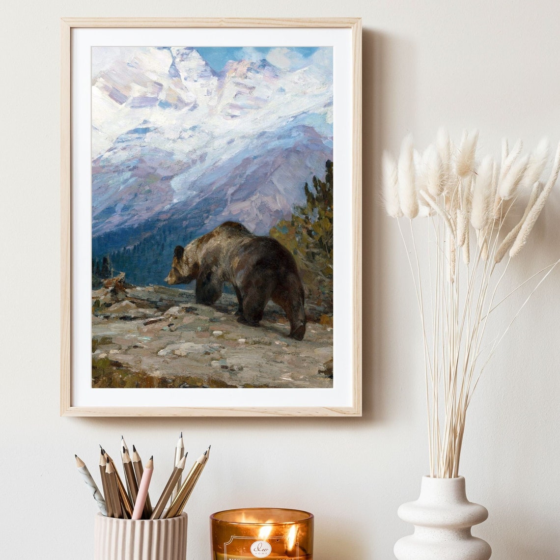 Printable Wilderness Landscape Scenery With Mountains, Trees, and a ...
