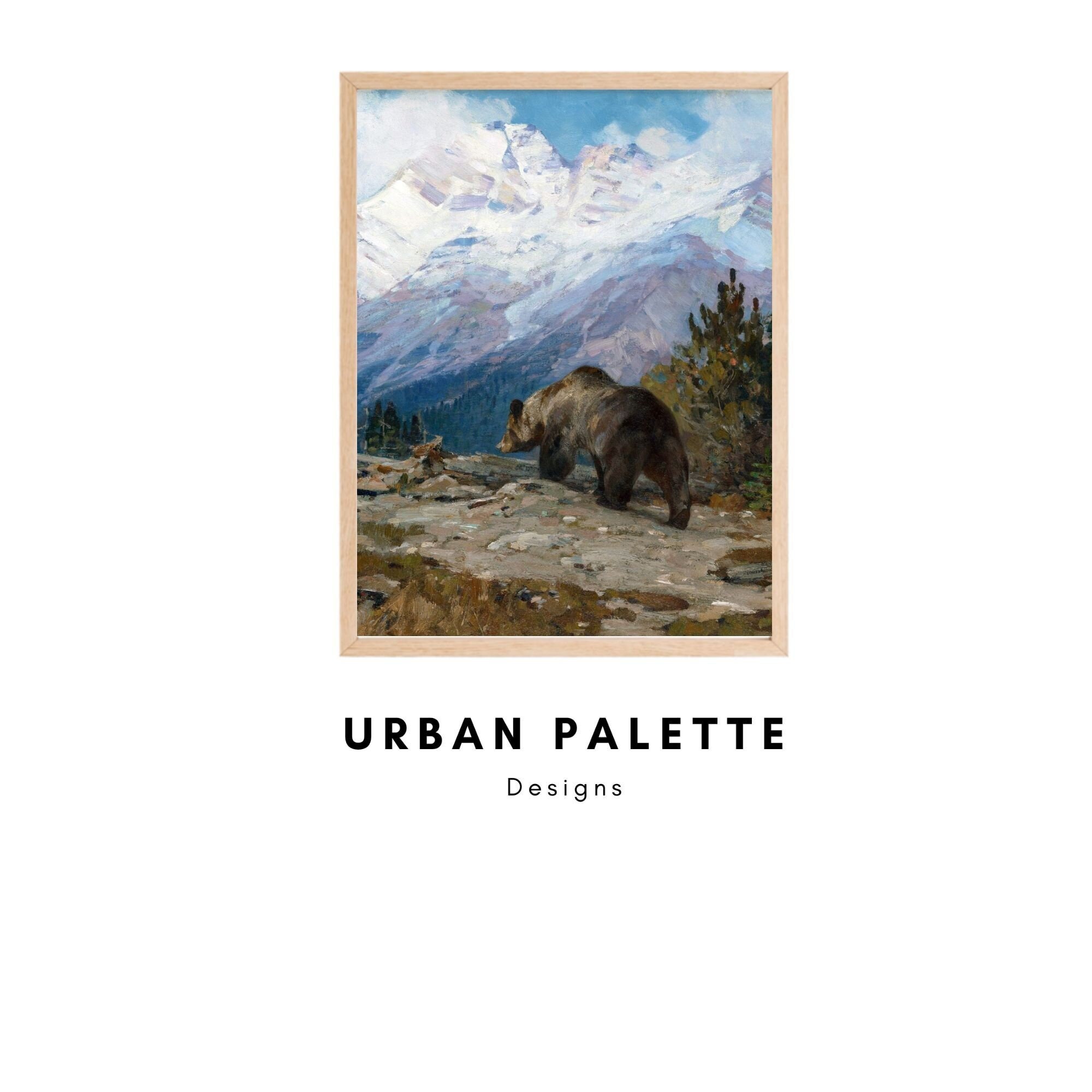 Printable Wilderness Landscape Scenery With Mountains, Trees, and a ...