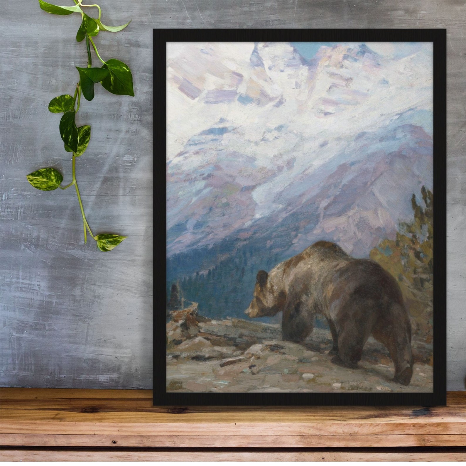 Printable Wilderness Landscape Scenery With Mountains, Trees, and a ...