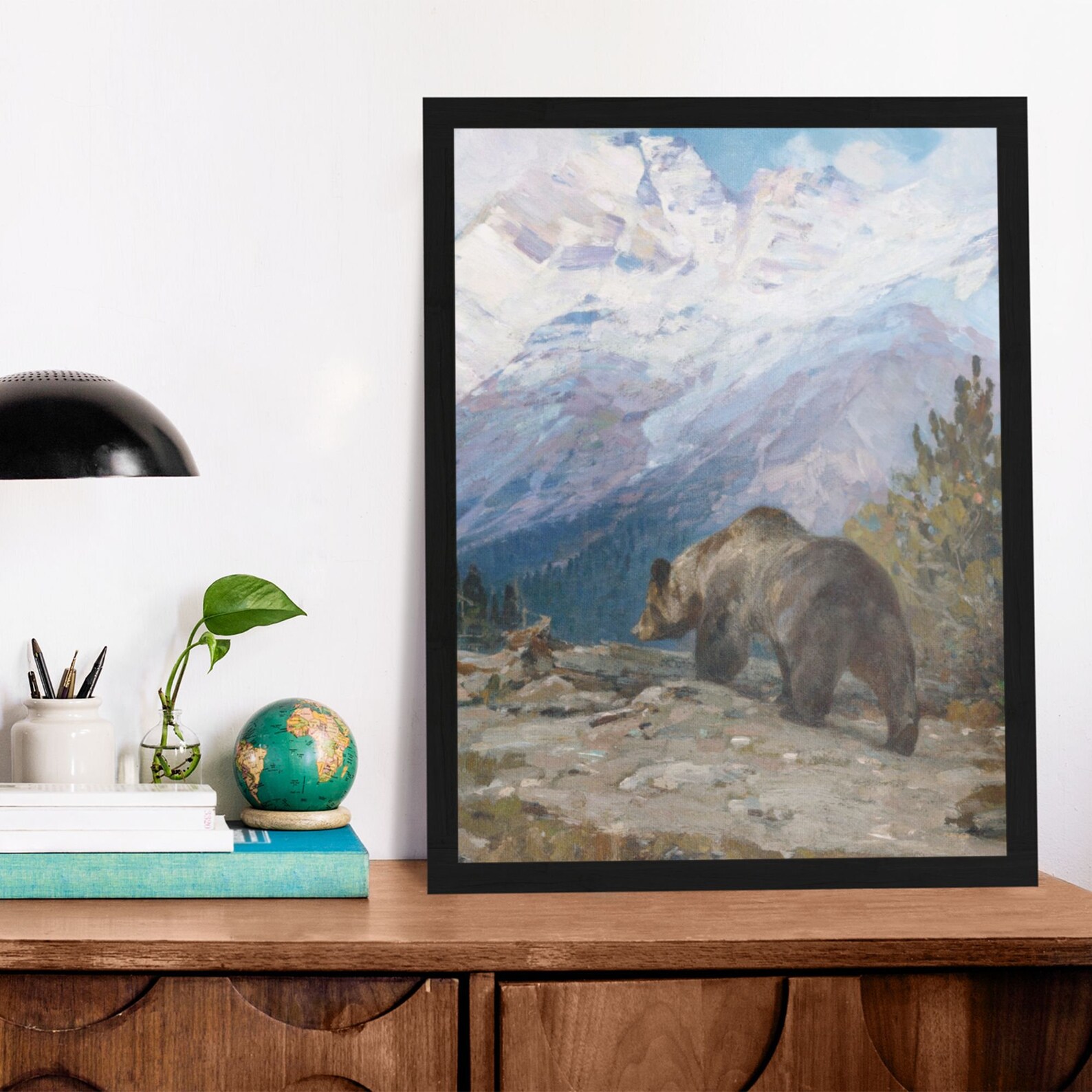 Printable Wilderness Landscape Scenery With Mountains, Trees, and a ...