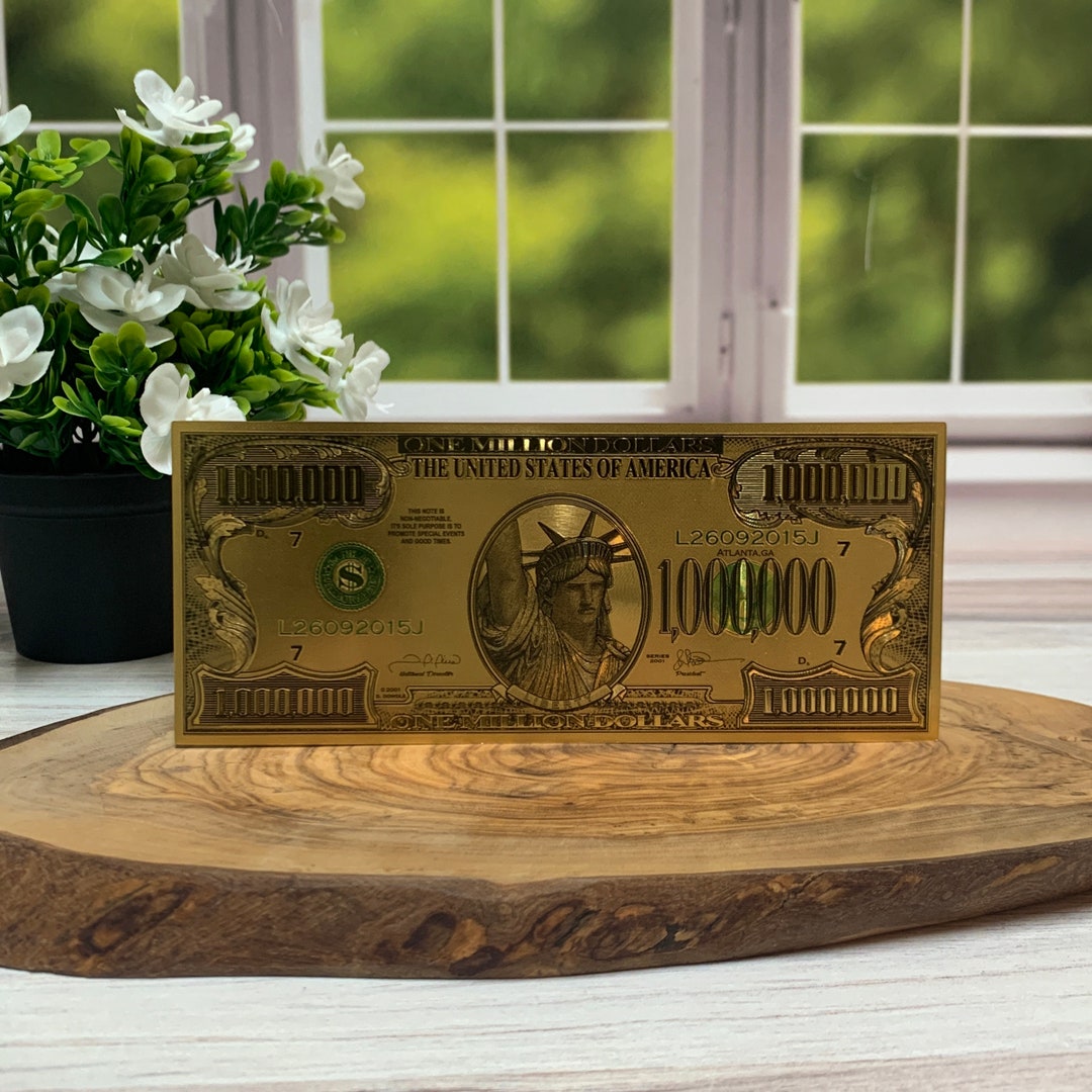Gold Foil Million Dollar Bill: Feng Shui Money Spell - Etsy