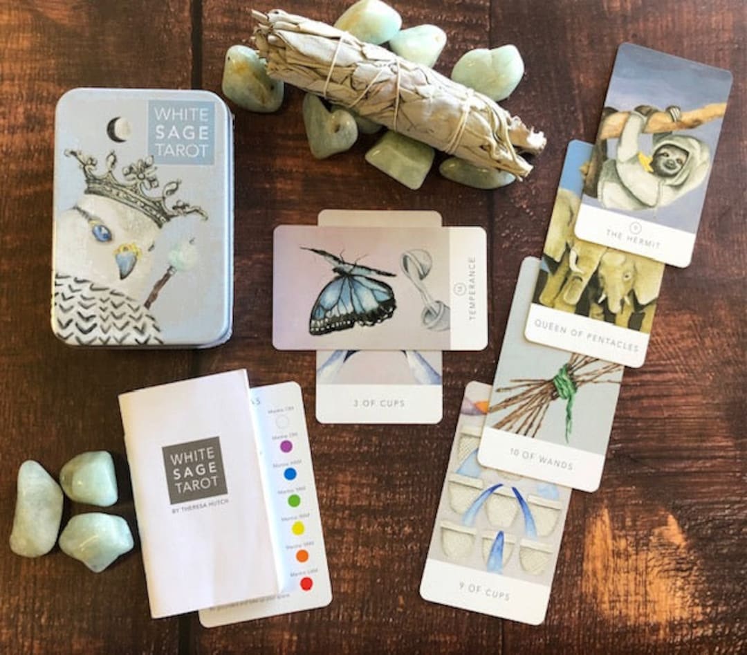White Sage Tarot Deck and Guidebook Tarot Reading - Etsy