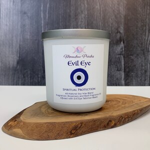 Evil Eye Candle With Evil Eye Talisman Beads 12oz Protection Candle - Etsy