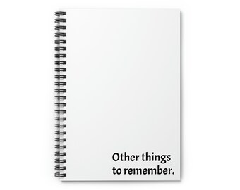 Things to Remember Notebook - Etsy