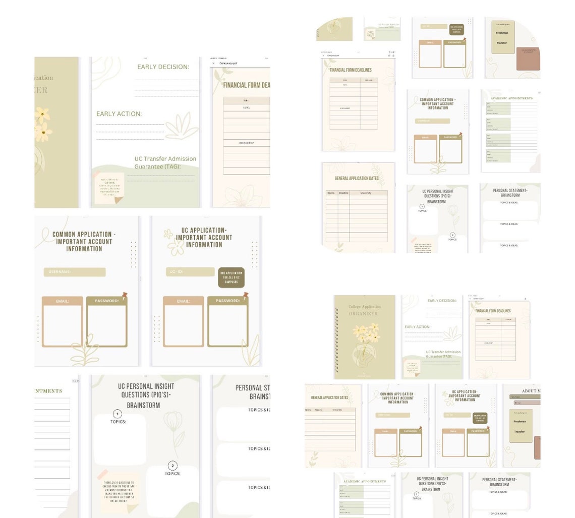 College Application Organizer - Etsy