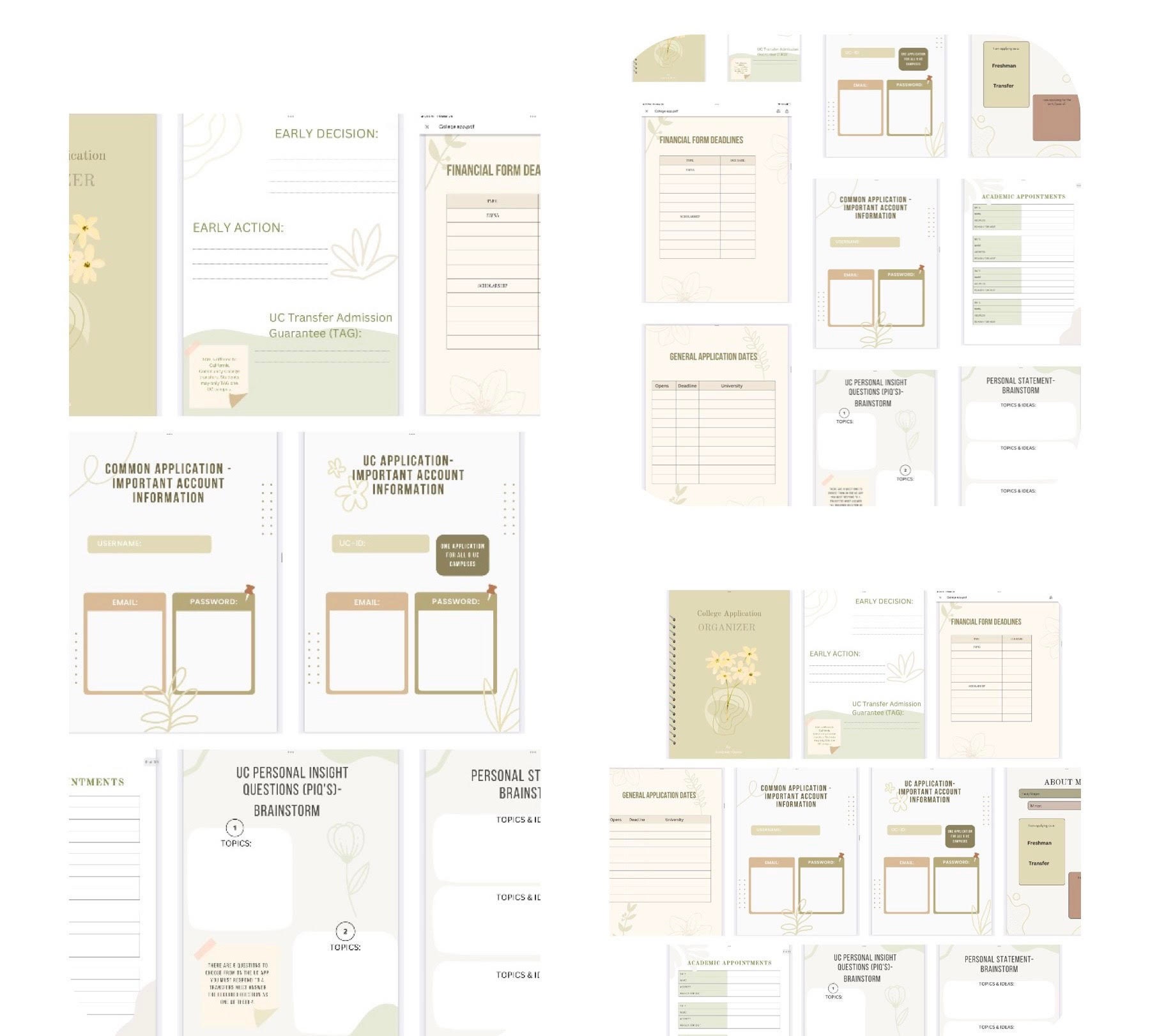 College Application Organizer - Etsy