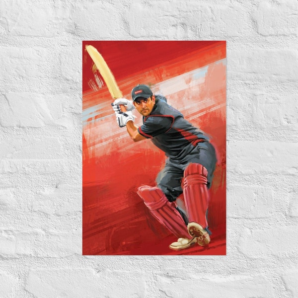 Dhoni Cricket Wall Art - Etsy
