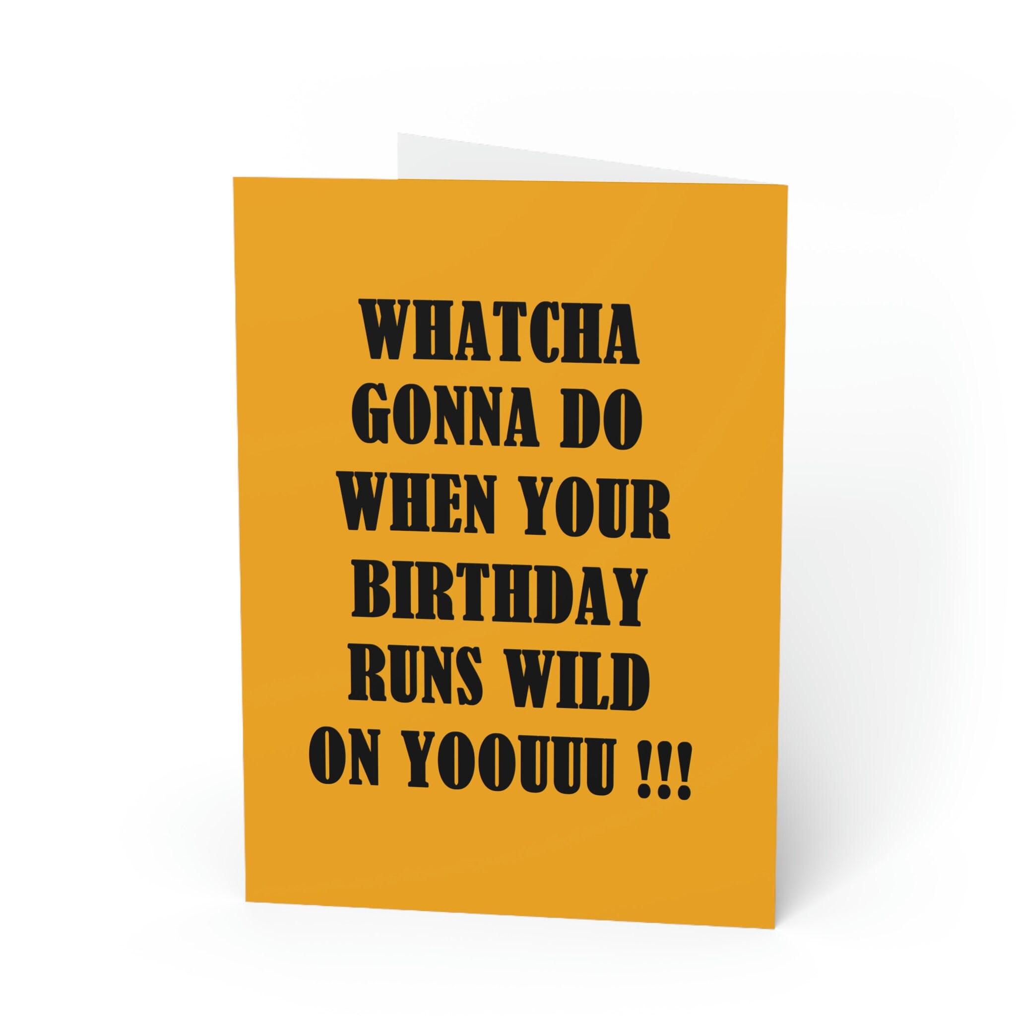 Hulk Hogan Birthday Card SALE Hulkamania Card Wrestling Birthday Gift ...
