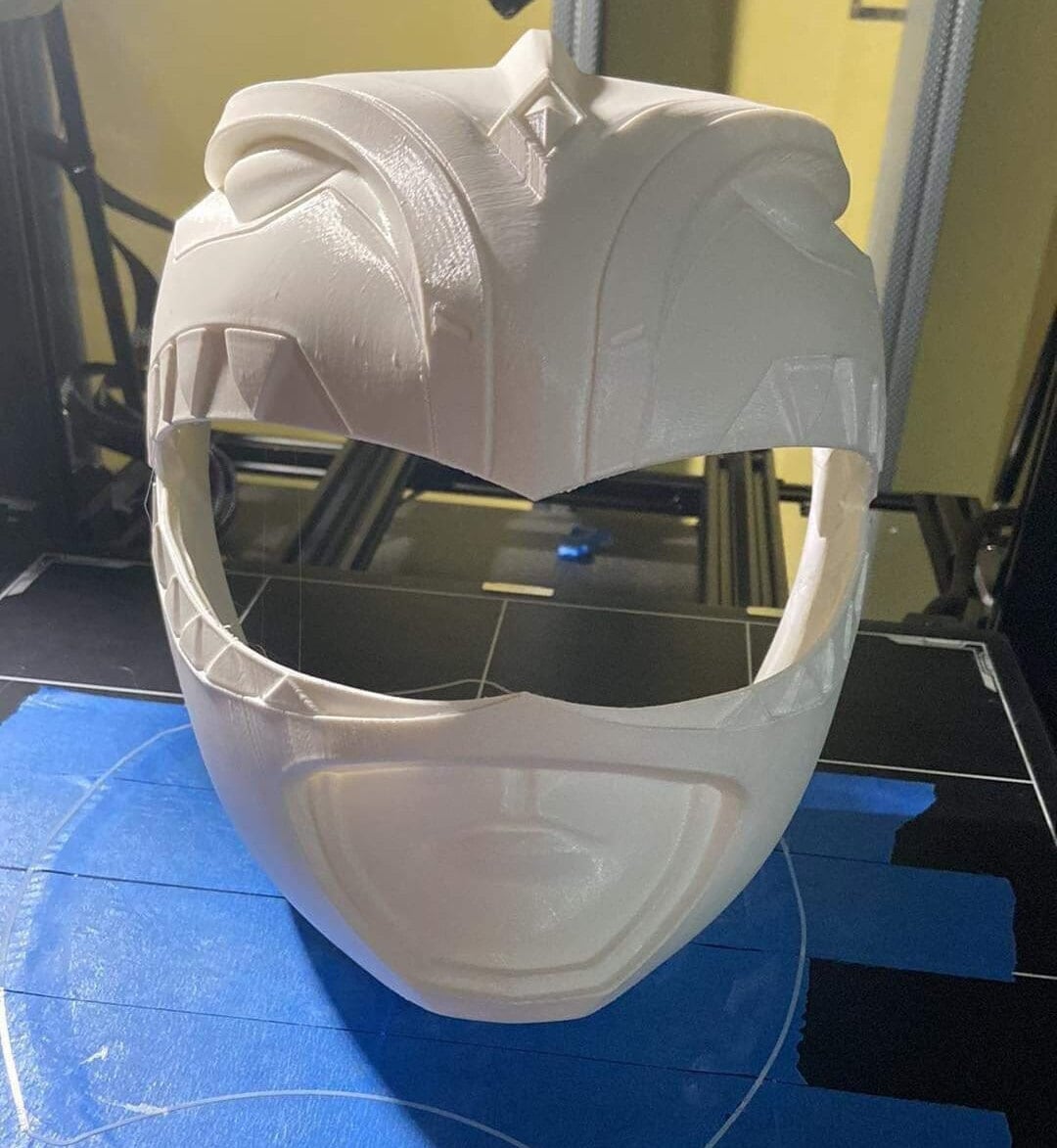 RAW 3D Print of MMPR Green Ranger DIY Helmet Kit - Etsy