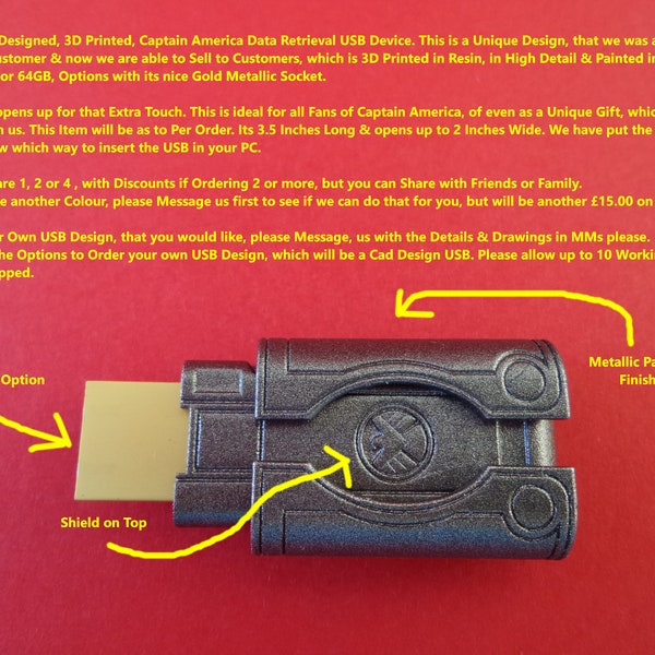 3d Printed Usb Drive - Etsy