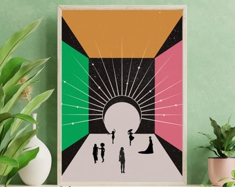 Celestial Sun & Moon Digital Art Sun Moon Stars Sun Universe - Etsy Canada