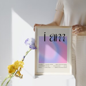 Affirmation Poster Pastel Aesthetic Art Print Positive Affirmation Wall ...
