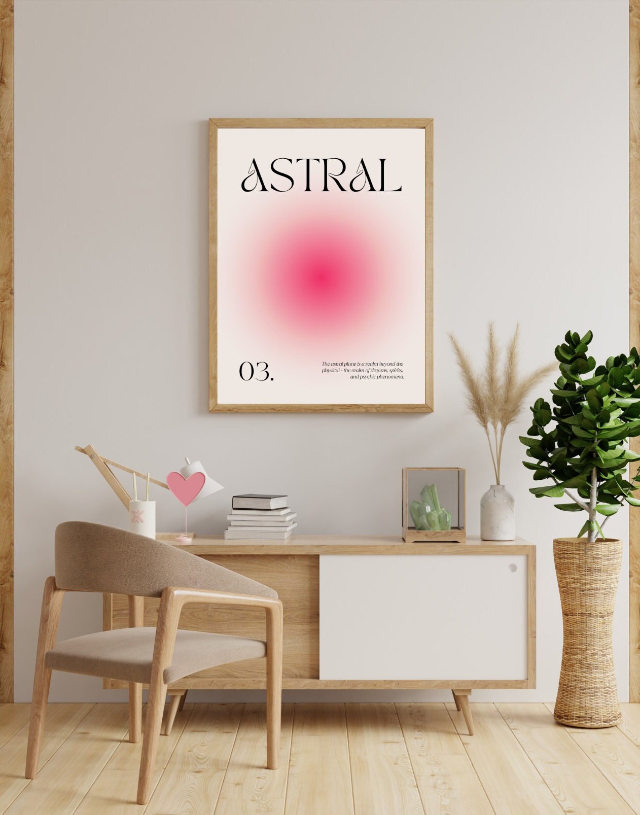 Aura Poster Angel Aura Art Print Pink Aura Wall Art Spiritual Wall Art ...