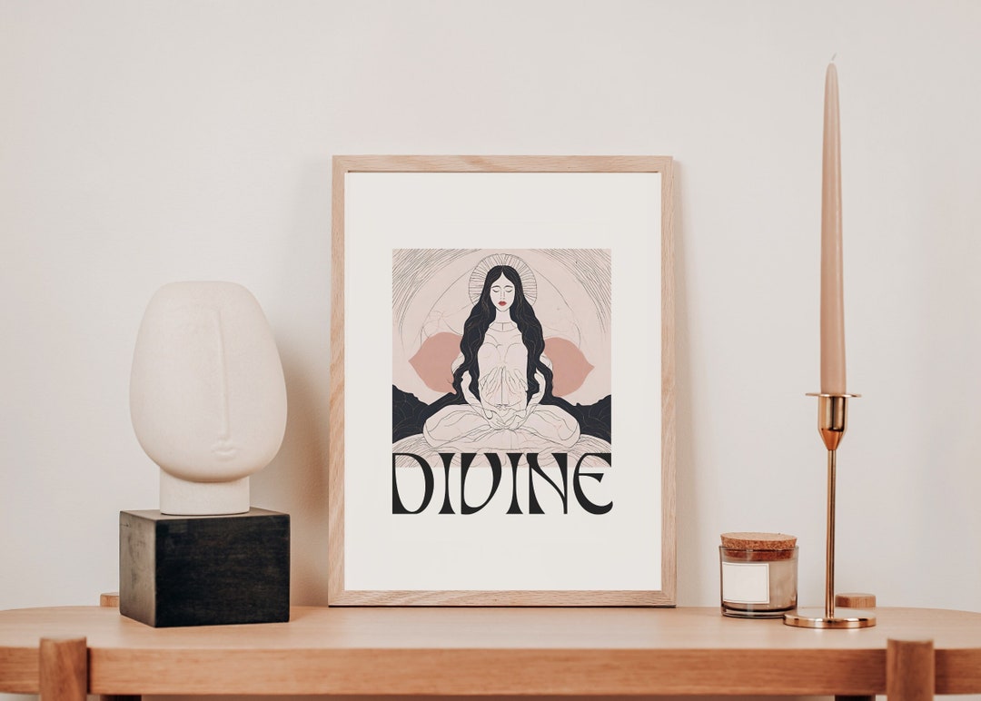 Divine Feminine Wall Art Minimalist Neutral Art Print Spiritual Poster ...