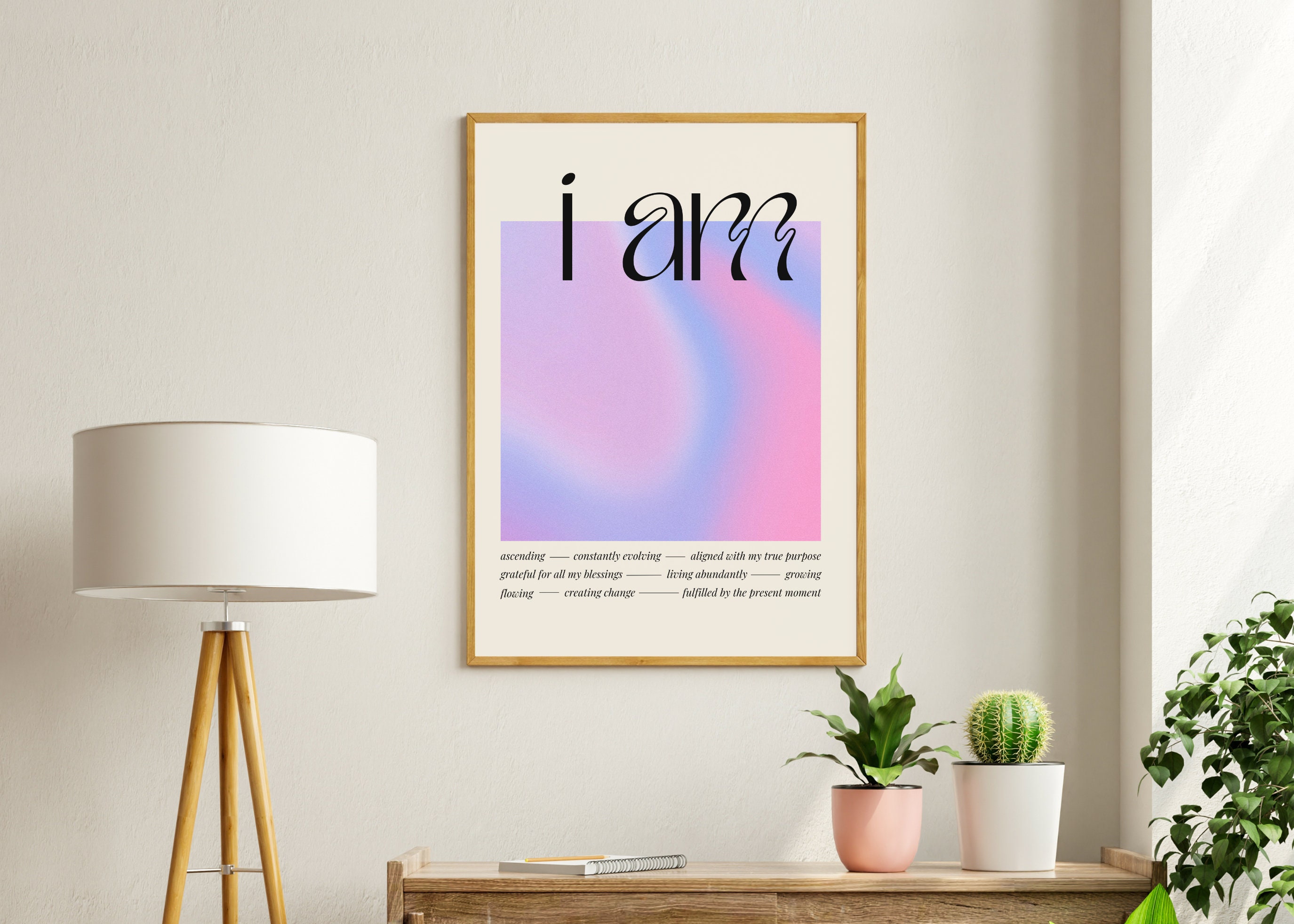 Affirmation Poster Pastel Aesthetic Art Print Positive Affirmation Wall ...