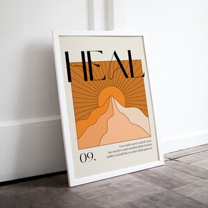 Spiritual Quote Art Print Retro Affirmation Art Print Spiritual Poster ...