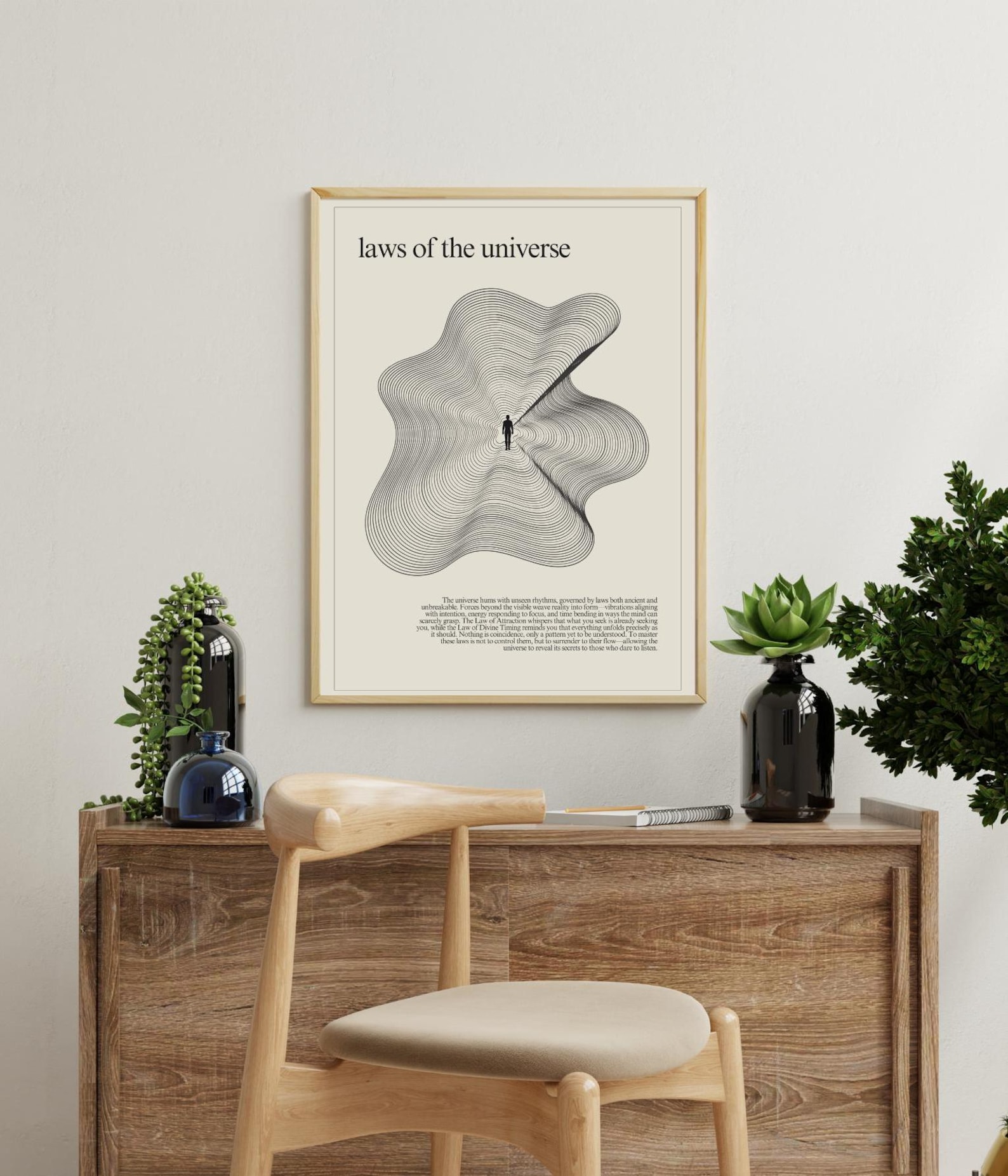 Meditation Art Spiritual Print Laws of the Universe Poster Minimalist ...
