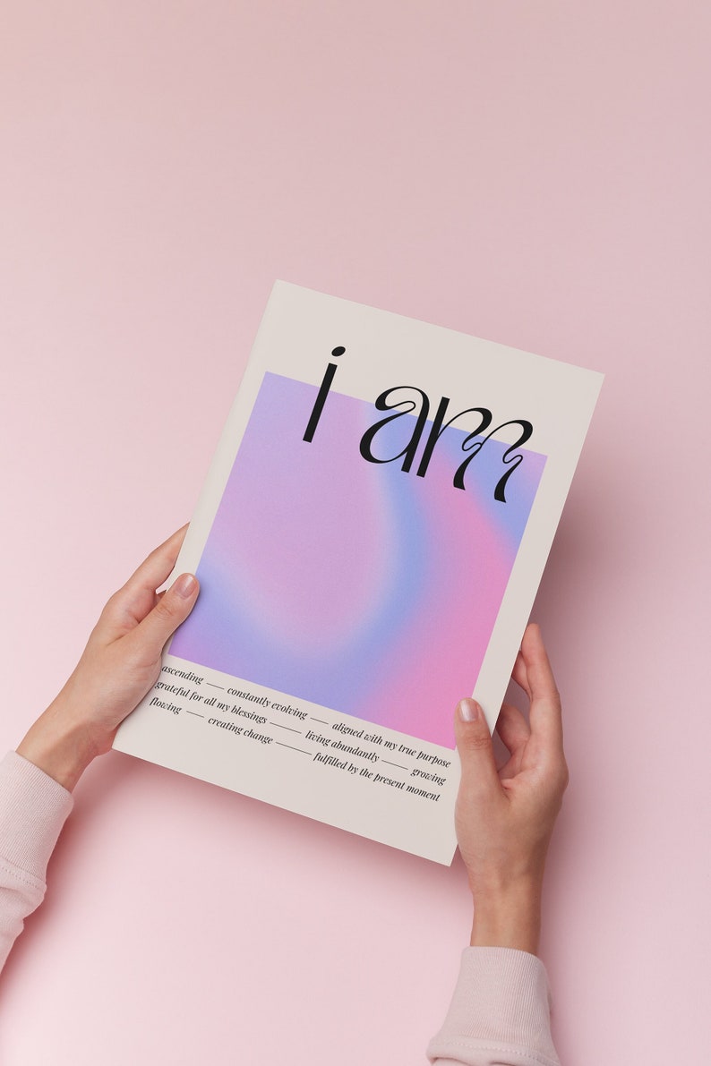 Affirmation Poster Pastel Aesthetic Art Print Positive Affirmation Wall ...