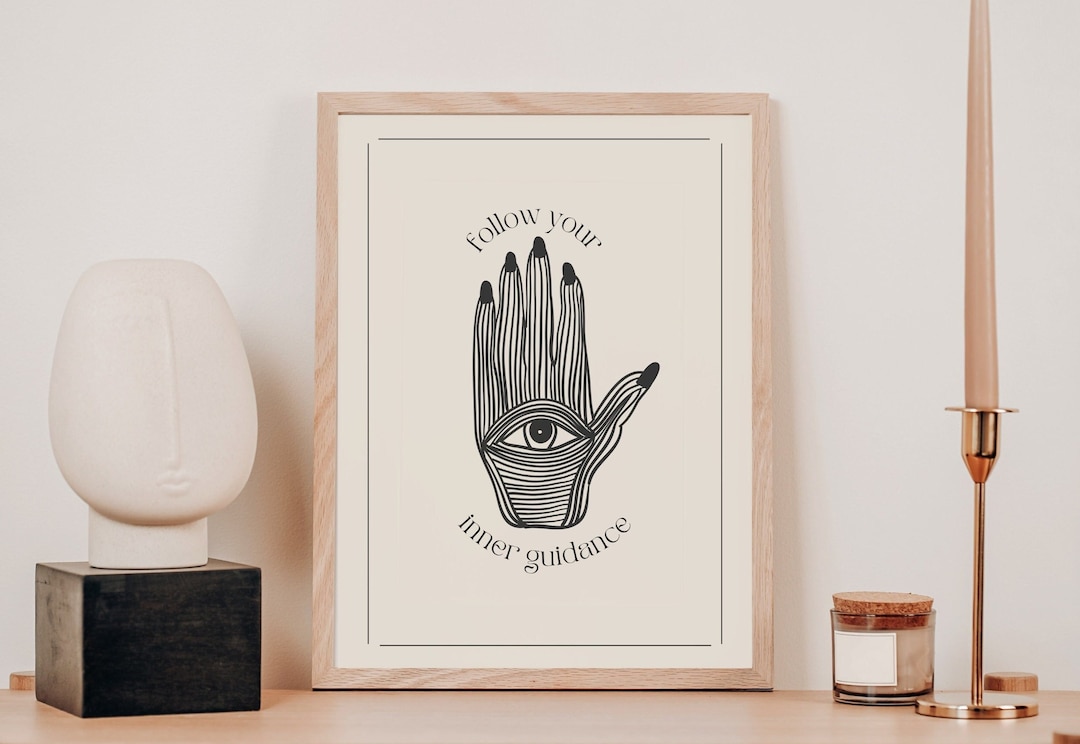 Spiritual Wall Art Intuition Poster Psychic Art Print Neutral Wall Art ...