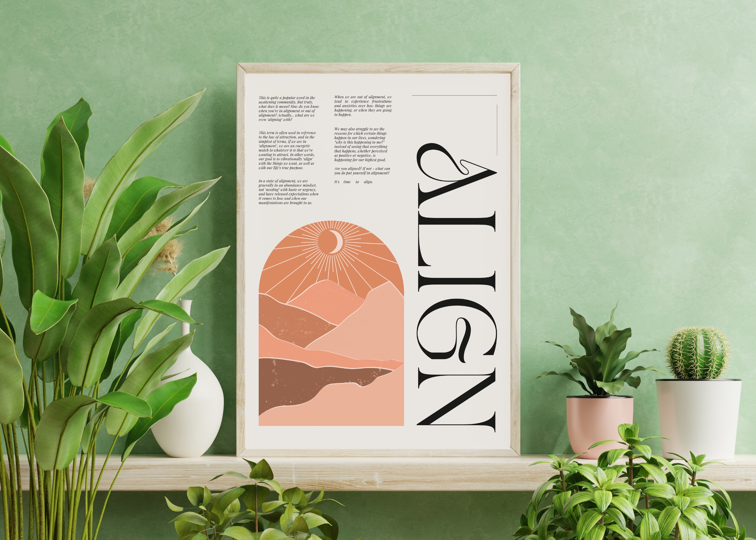 Spiritual Wall Art Affirmation Poster Alignment Art Print Spiritual ...