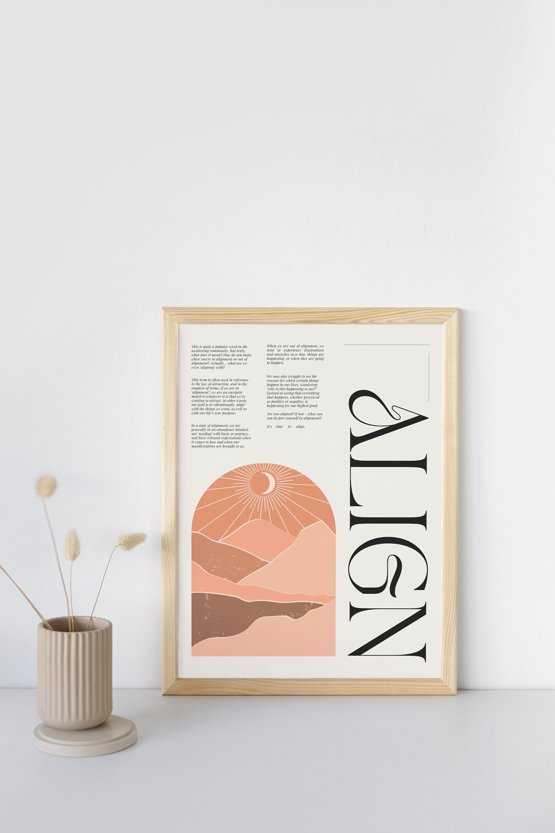 Spiritual Wall Art Affirmation Poster Alignment Art Print Spiritual ...