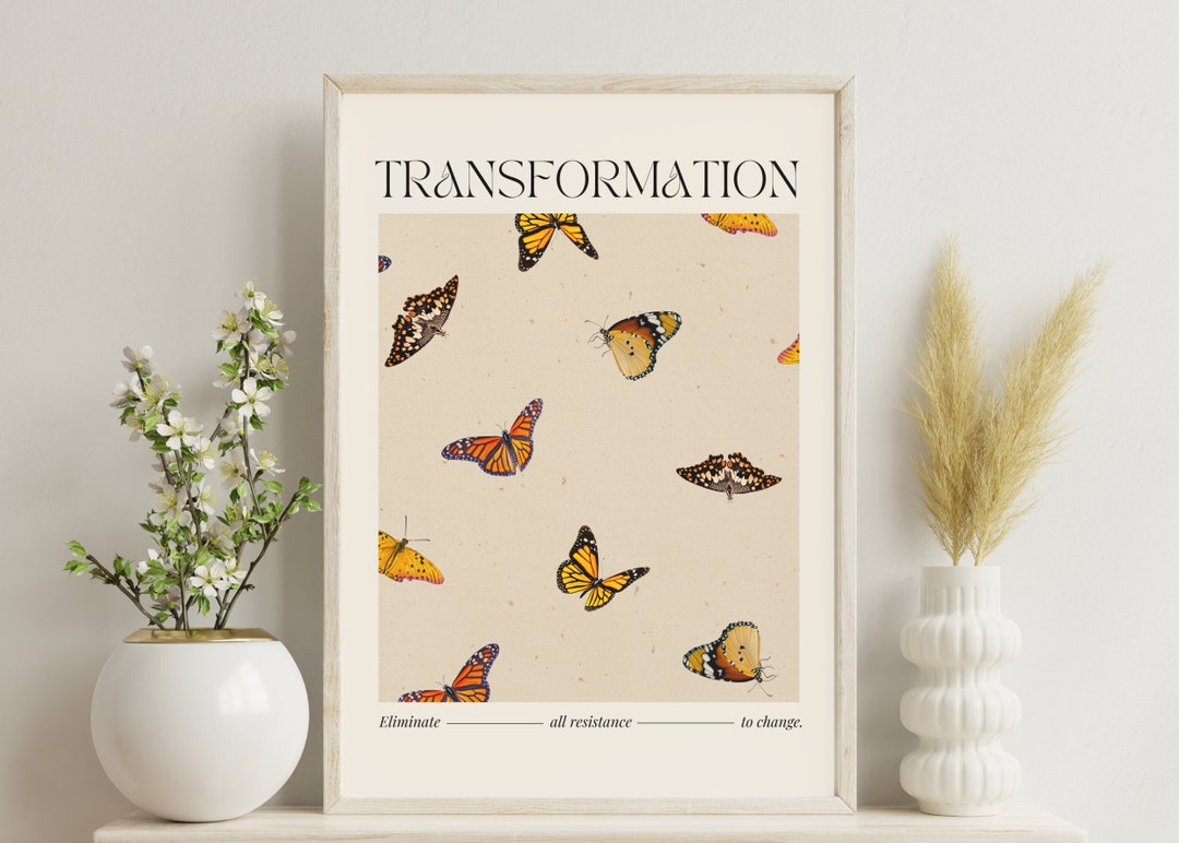 Butterfly Art Print Spiritual Wall Art Calming Print Spiritual Quote ...