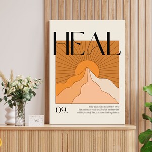 Spiritual Quote Art Print Retro Affirmation Art Print Spiritual Poster ...