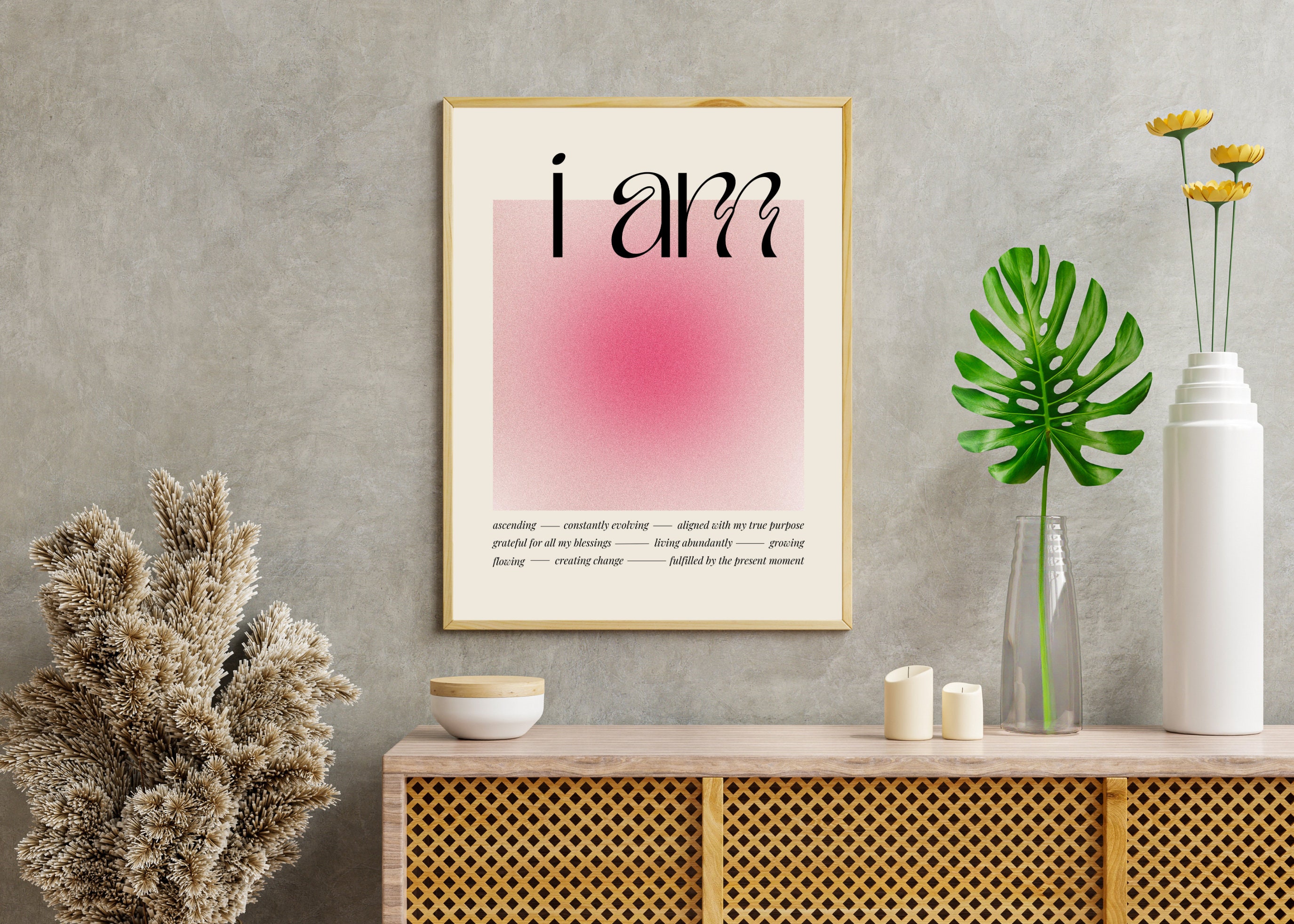 Affirmation Poster Pastel Aesthetic Art Print Positive Affirmation Wall ...