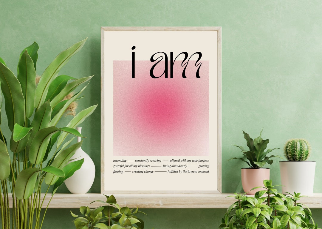 Affirmation Poster Pastel Aesthetic Art Print Positive Affirmation Wall ...