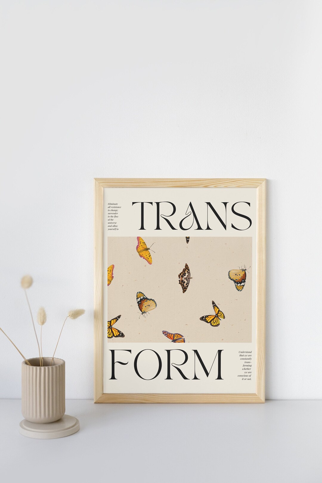 Butterfly Poster Affirmation Art Butterflies Poster Spiritual Wall Art ...