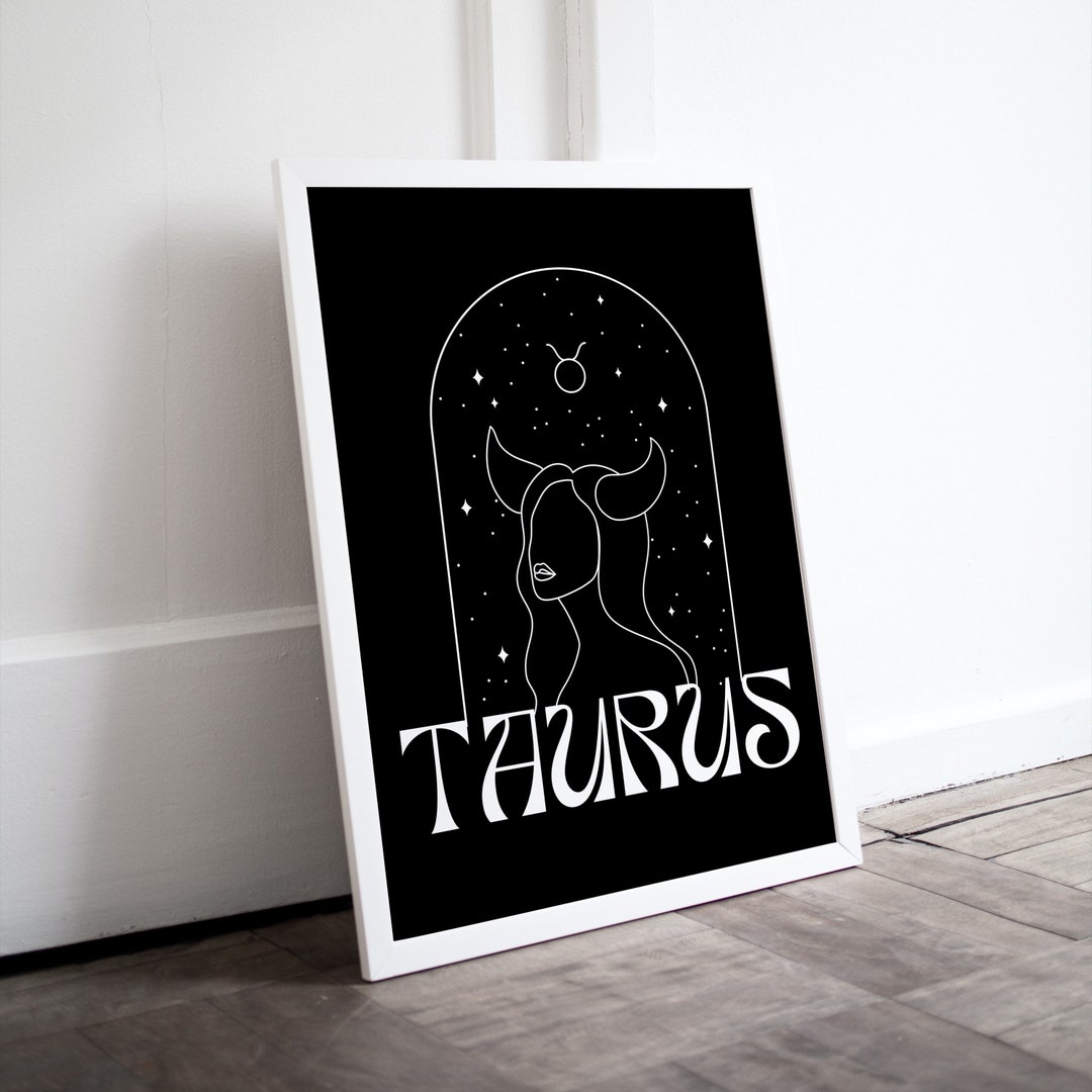 Gift for Taurus Art Print Taurus Poster Taurus Astrology Gift Spiritual ...