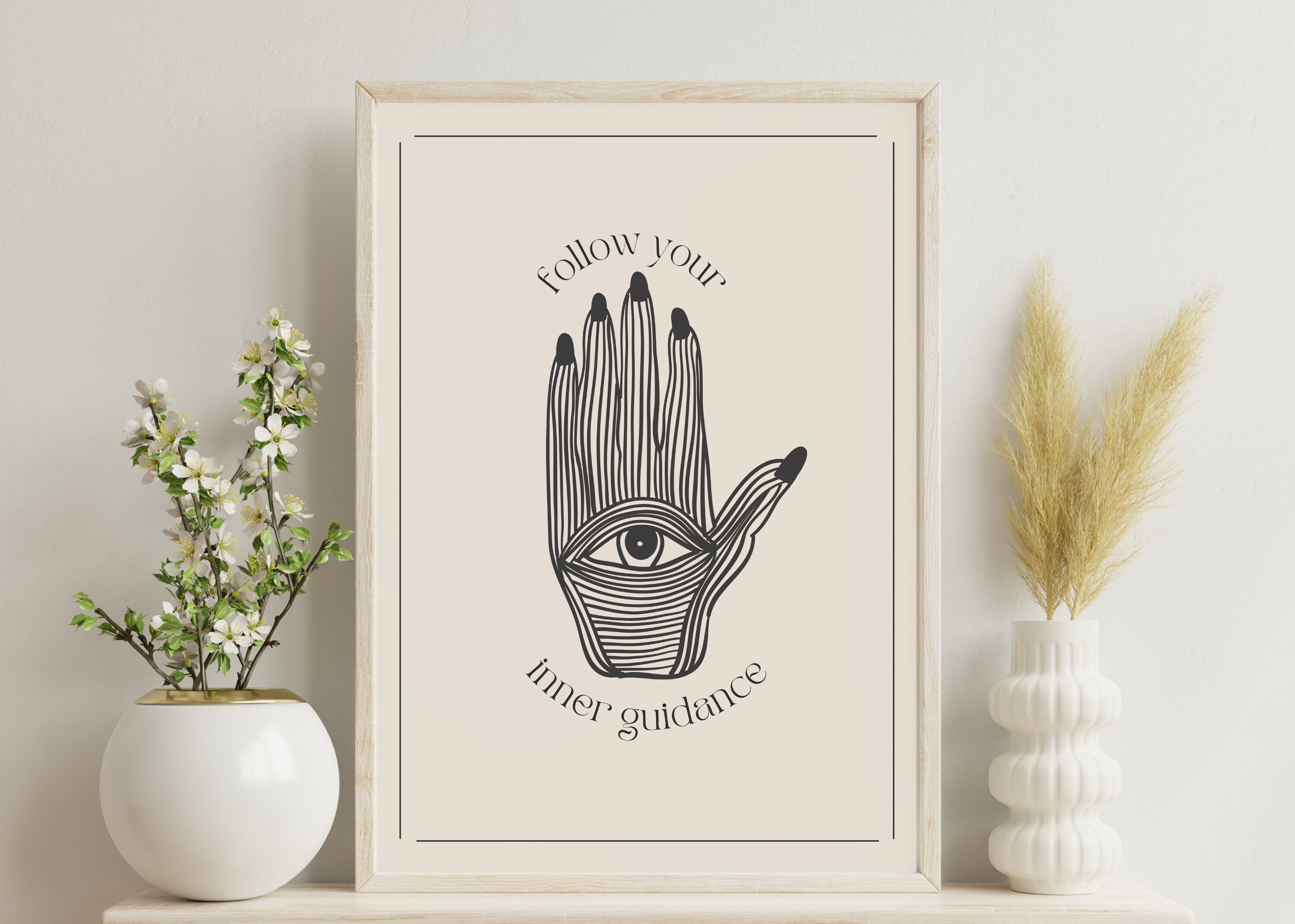 Spiritual Wall Art Intuition Poster Psychic Art Print Neutral Wall Art ...