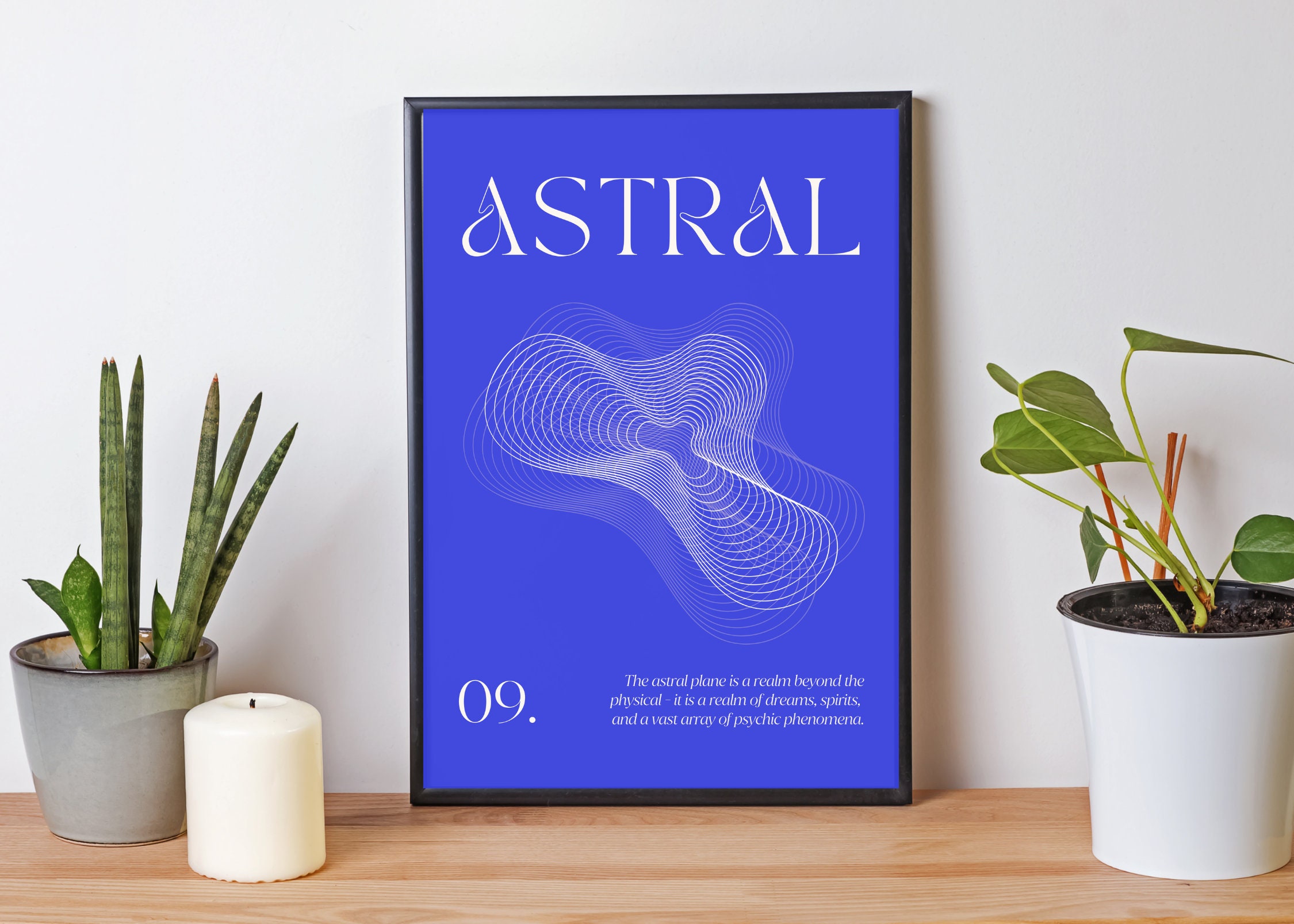 Wall Art for Men Masculine Art for Bachelor Pad Blue Poster Modern and ...