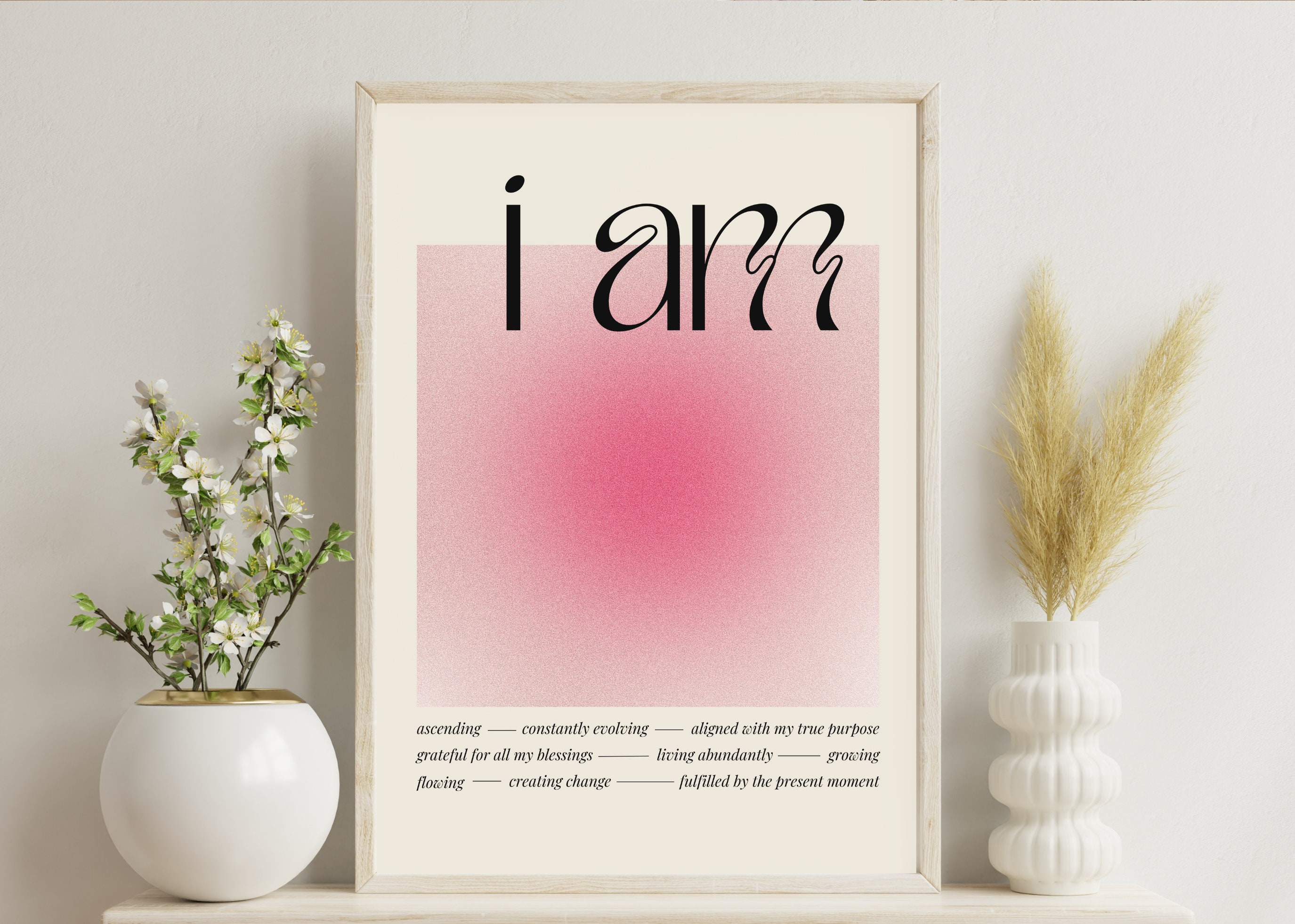 Affirmation Poster Pastel Aesthetic Art Print Positive Affirmation Wall ...