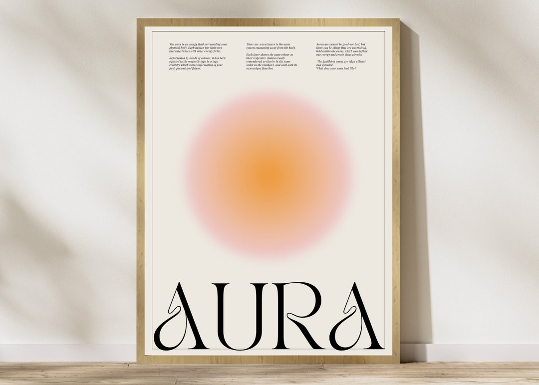 Aura Poster Spiritual Wall Art Angel Aura Art Print Pastel Wall Art ...