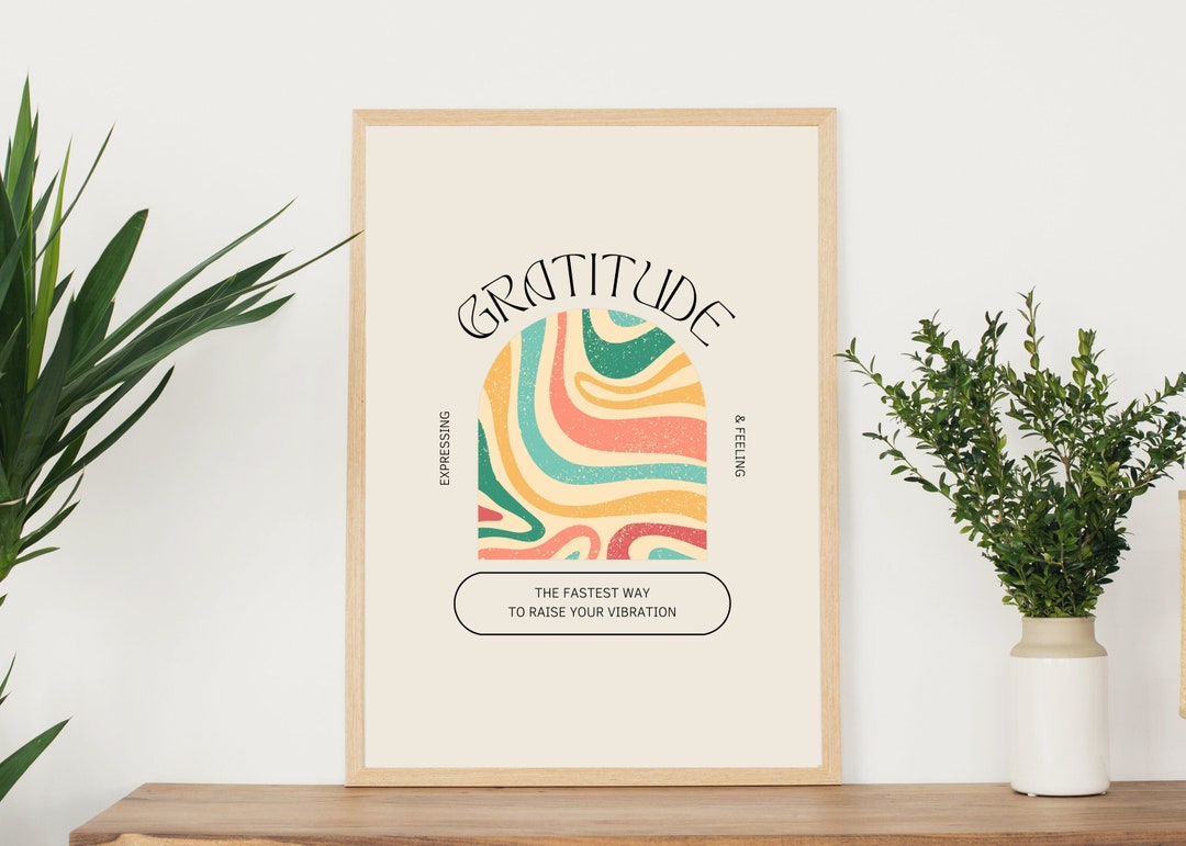 Gratitude Poster Affirmation Art Spiritual Wall Art Spiritual Quote ...