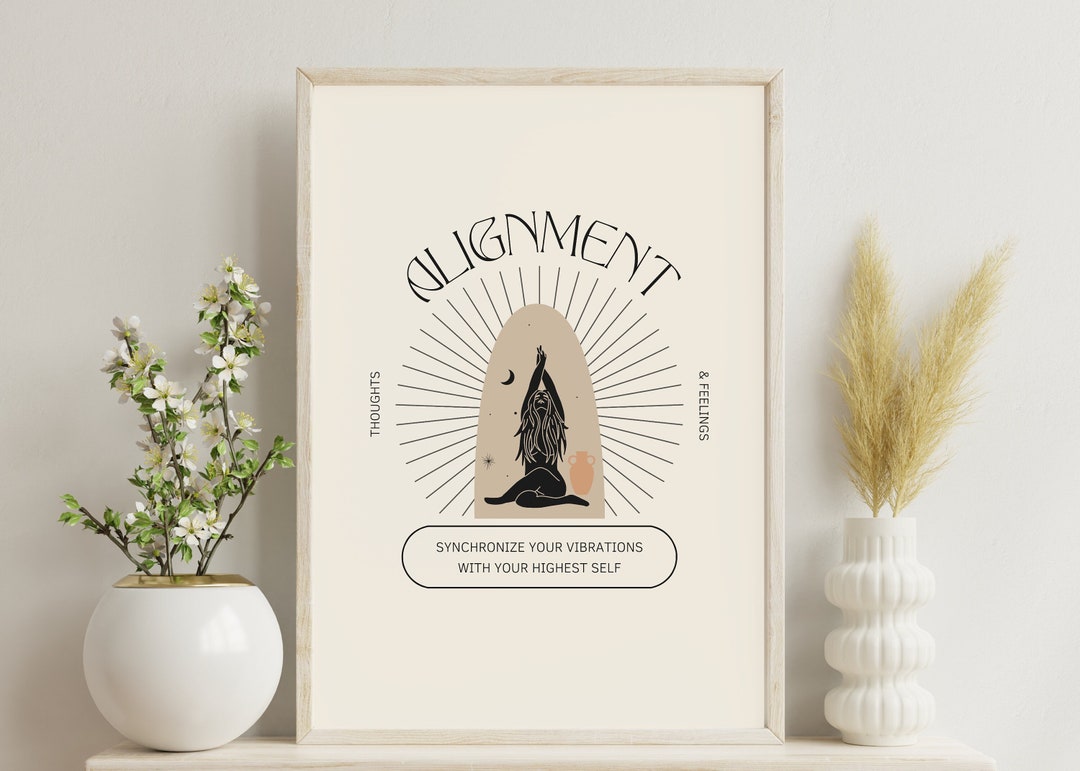 Positive Affirmation Poster Spiritual Quote Art Print Alignment Poster ...