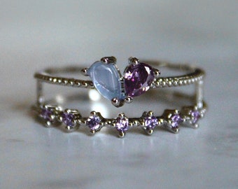 Blue Heart Shaped Ring - Etsy