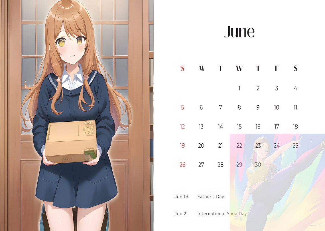 Printable Anime Calendar 2023 - Etsy