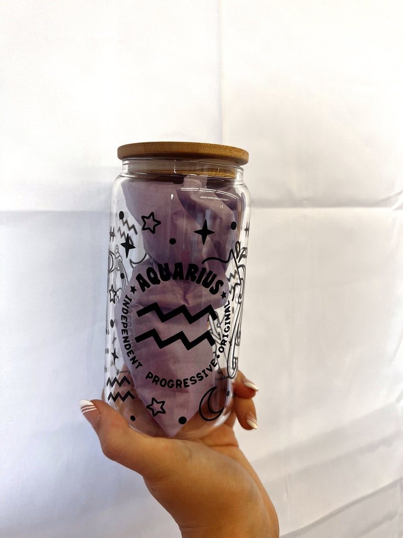 Zodiac Sign Glass Tumblers - Etsy