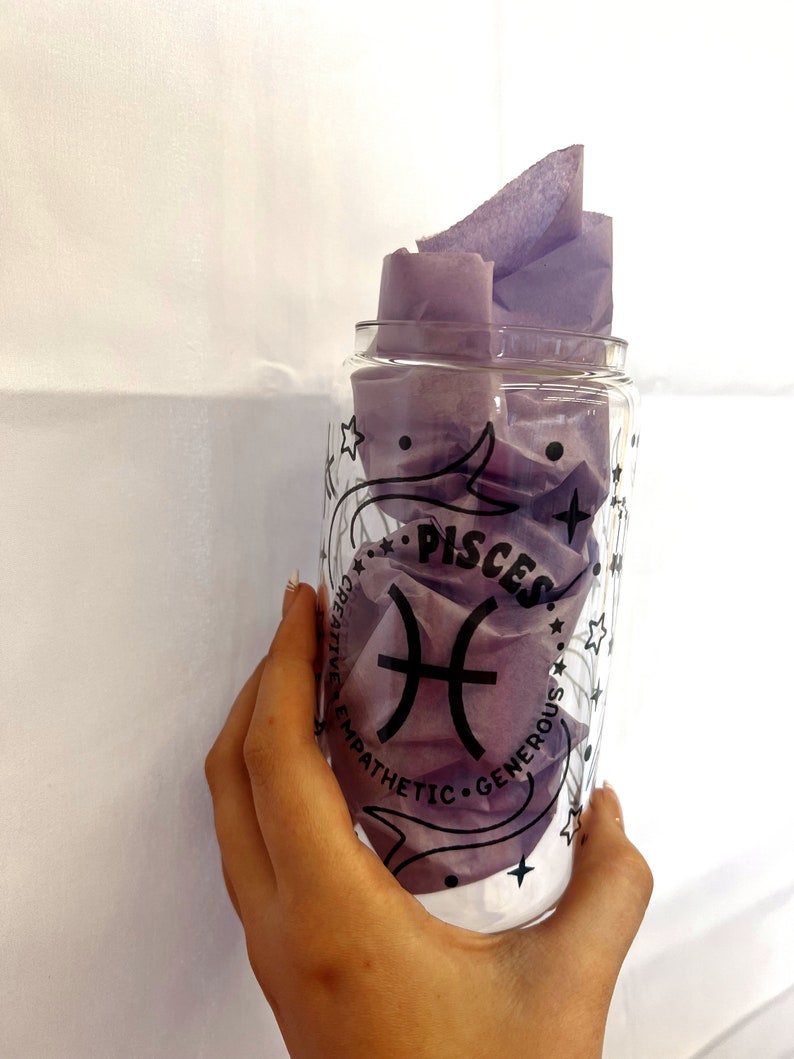 Zodiac Sign Glass Tumblers - Etsy