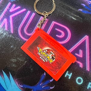 Pokemon Gameboy Advance Keychains Fire Red Leaf Green Blue Ruby ...