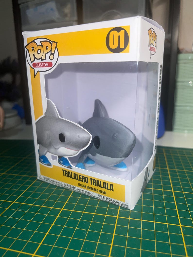 Funko Pop Tralalero Tralala Meme personalizzato fatto a mano brainrot ...