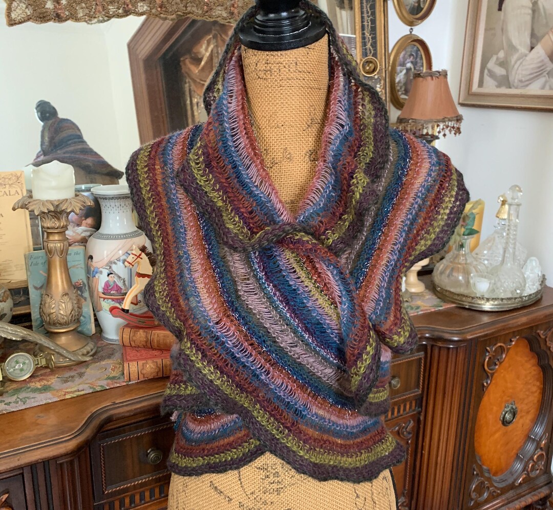Vintage Highlander-inspired Scottish-inspired Acrylic Knit Multi ...
