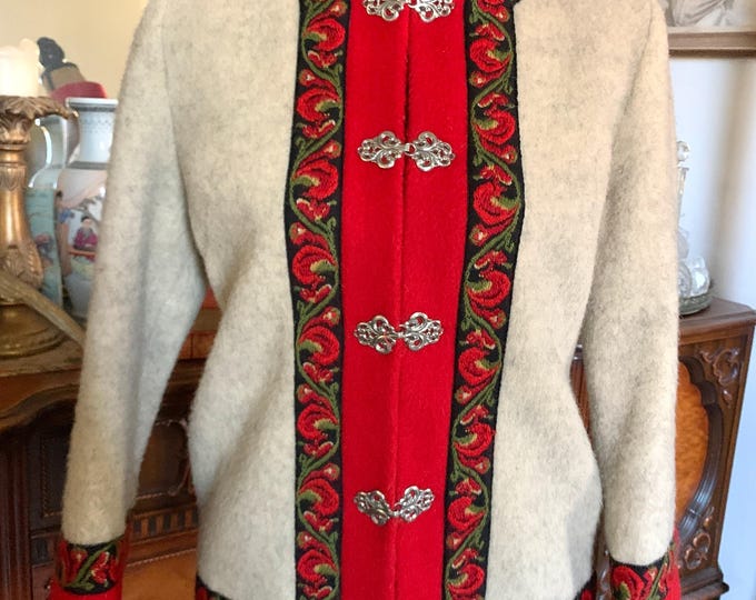 Vintage 70’s? Norwegian Made in Norway Boho Hippie Gypsy Wool Floral ...